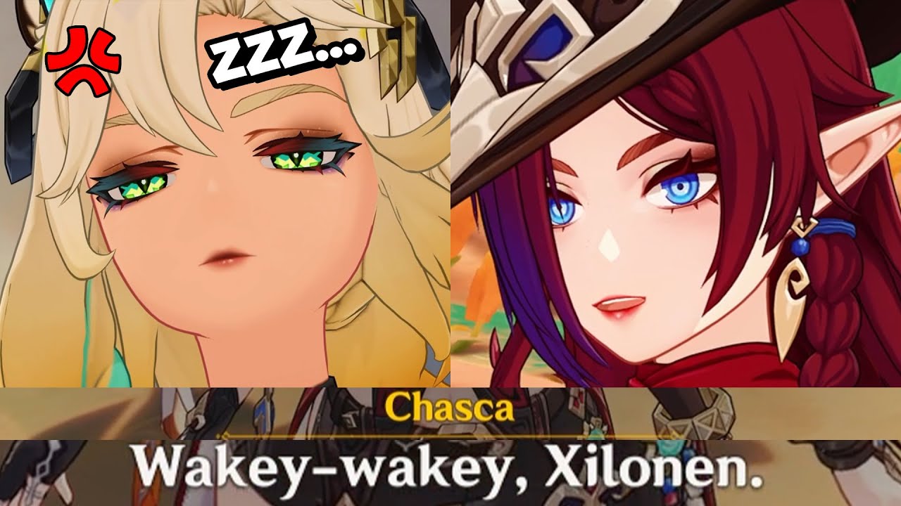 CHASCA Wakey-Wakey XILONEN Cutscene Genshin Impact 5.2 Chasca Story ...