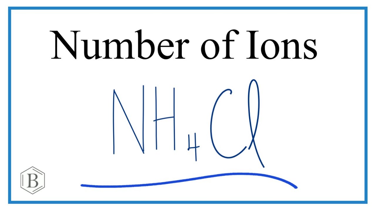 Number of Ions in NH4Cl : Ammonium chloride - YouTube