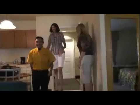 Tall Kat and tall Amazon friend with short worker