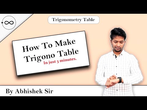 ⌚ HOW TO MAKE TRIGONO TABLE IN LESS THAN *3 MINUTES* | TRIGONOMETRY ...