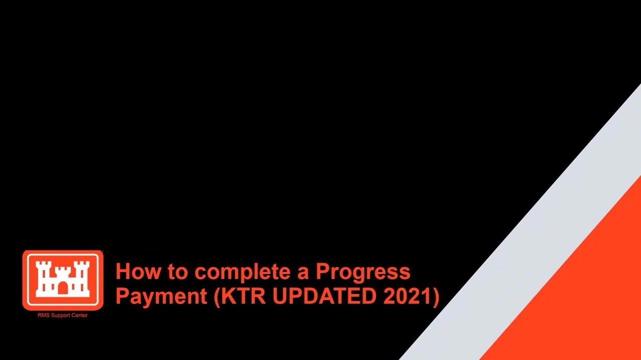 How to complete a Progress Payment (KTR - Updated 2021) - YouTube