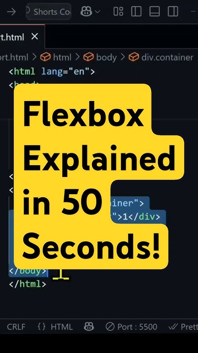 Flexbox Explained in 50 Seconds! | CSS Layout Mastery | #webdev #29 | #shorts #css #cssflexbox ...