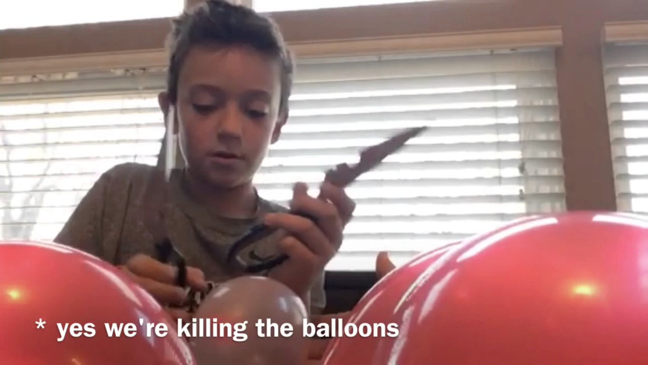 Blowing up balloons challenge - YouTube