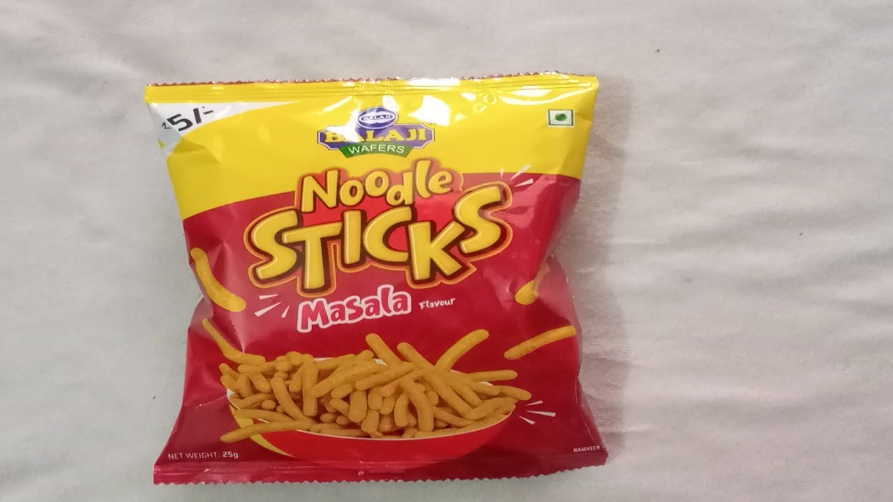 BALAJI WAFERS NOODLES STICKS MASALA FLAVOURS| NAMKEEN| ZATPATA - YouTube