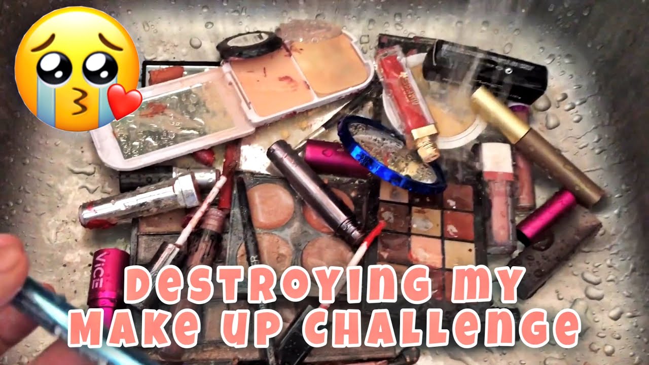 Destroying my make up challenge #makeupchallenge #destroyingmakeup ...