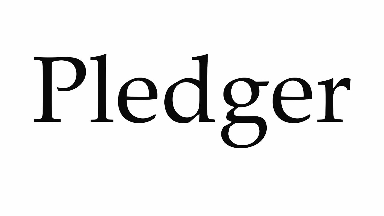 How to Pronounce Pledger - YouTube
