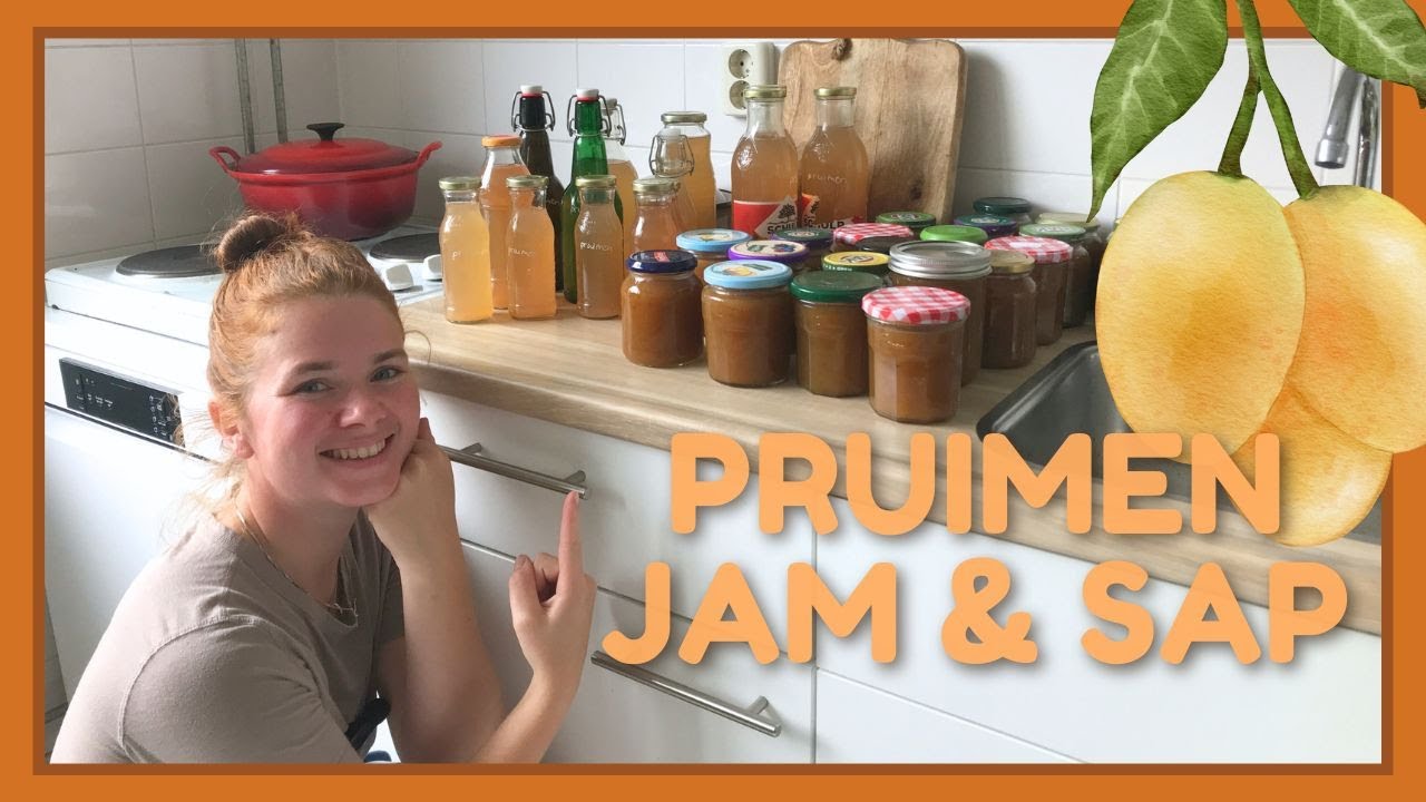 Pruimen sap & jam maken | oogsten in de moestuin - YouTube