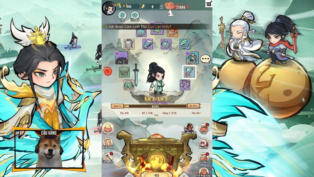 Trải nghiệm Alo Tu Tiên Đi Mobile - Game tu tiên giải ngố, nhấp rương ...