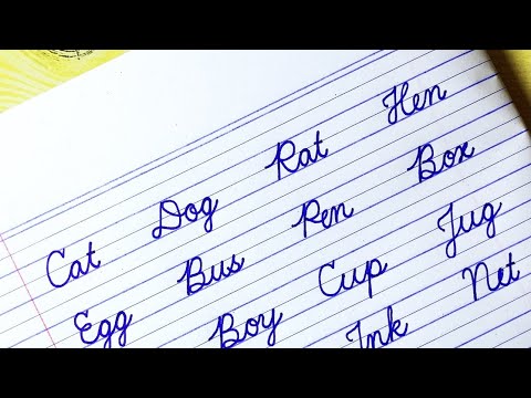 Cursive Writing Practice Three letters words | How to write English ...