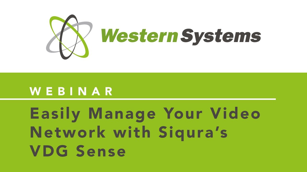 Easily Manage your Video Network with Siqura’s VDG Sense - YouTube
