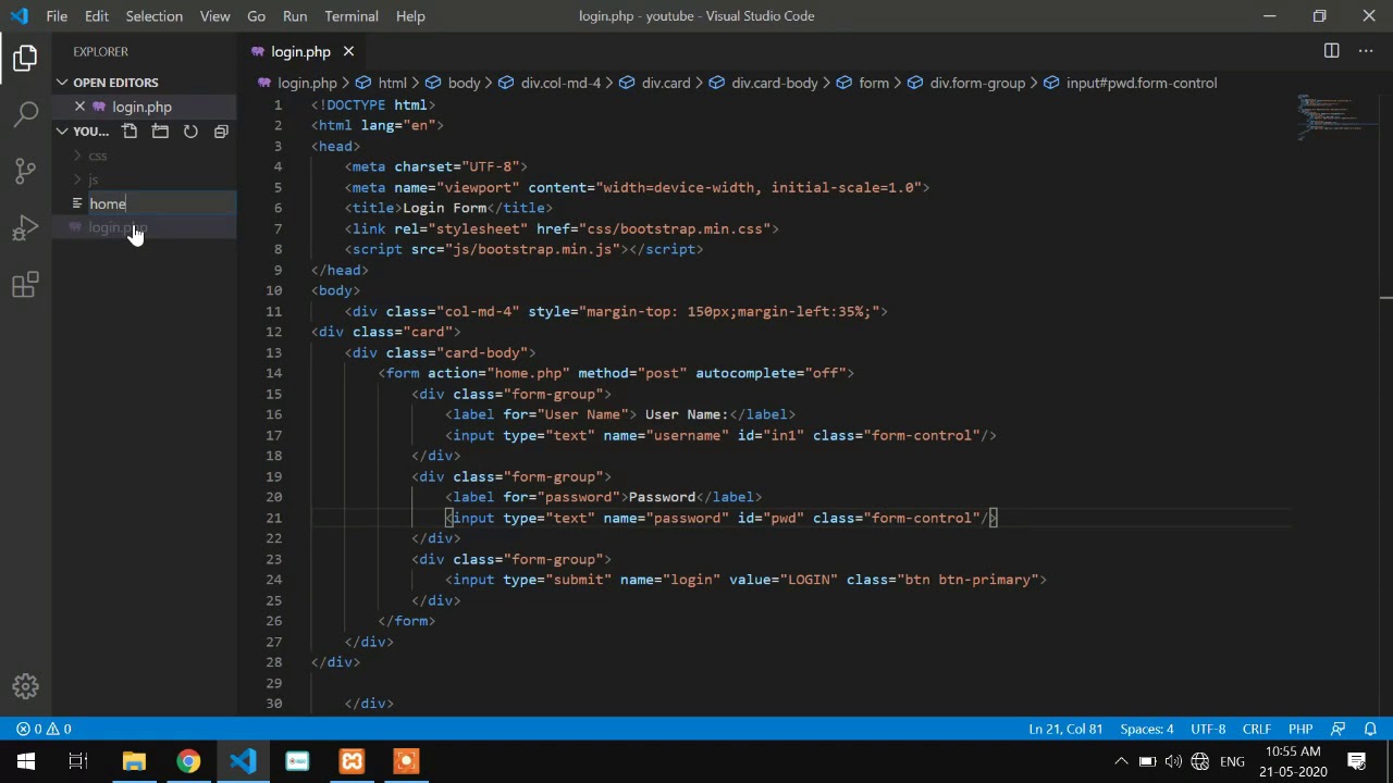 Php Login System Php Tutorial Youtube 3604