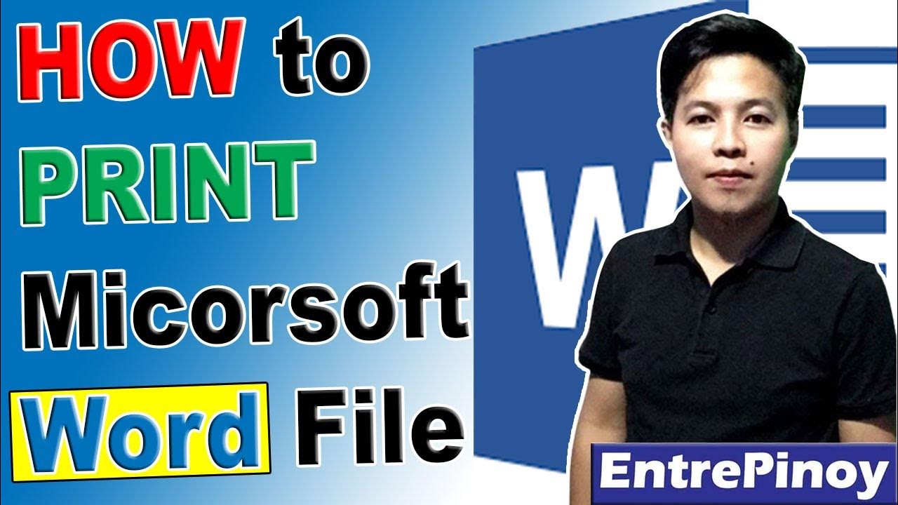 How To Print Microsoft Word Document File | Proper settings | Microsoft Office | EntrePinoy ...