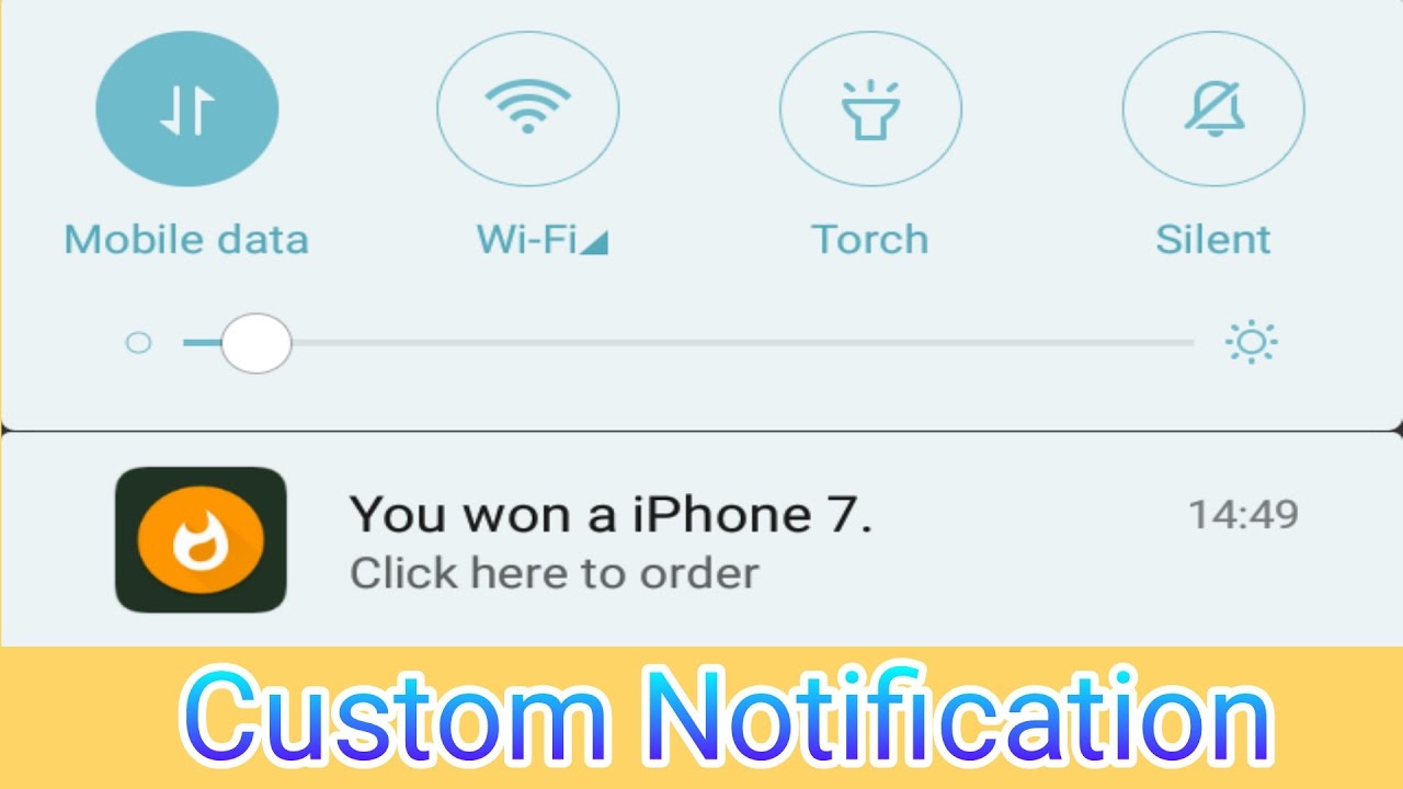 How to Make Own Customised Notification in Your Android - YouTube