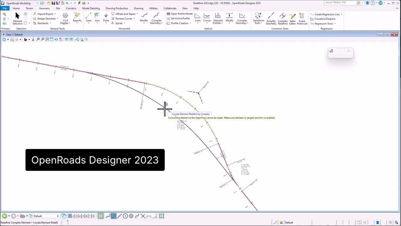 OpenRoads Designer 2024: Complex Redefine - YouTube