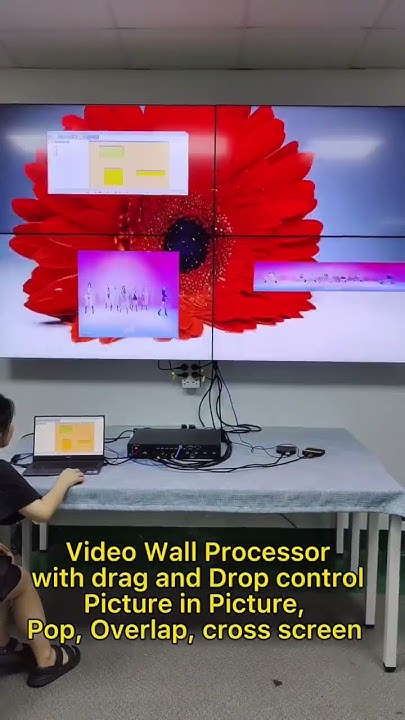 Video Wall processor, pip, pop, cross-screen, overlap, drag and drop, preview functions. # ...