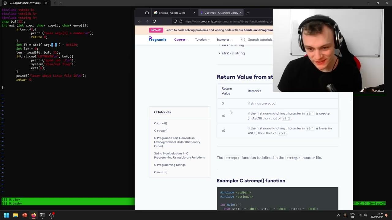 Exploiting Linux File Descriptors | pwnable.kr fd walkthrough - YouTube