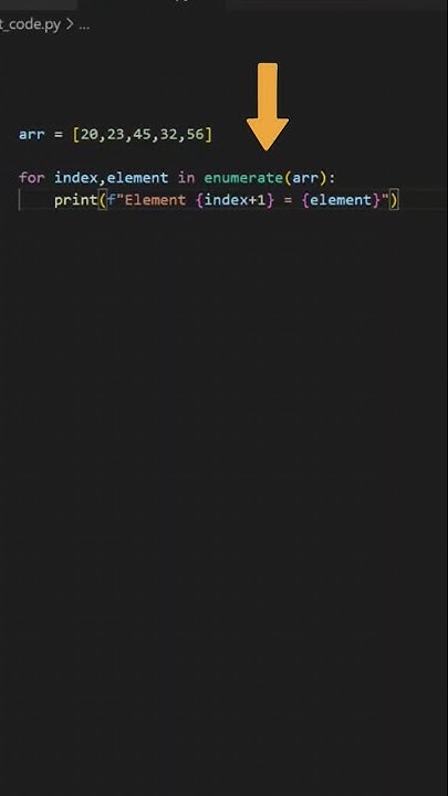 Python tip: enumerate #python #programming #softwareengineer - YouTube