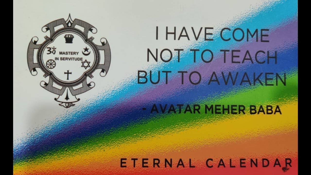 24 th March Eternal Calendar. Meher Baba. Cyrus and Soumya will Baba ...