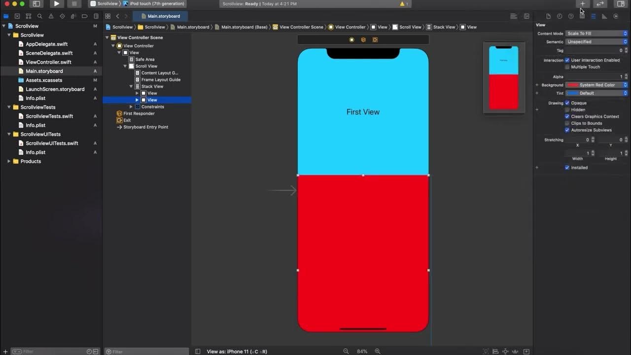 Auto Layout in scrollview in Swift Storyboard. - YouTube