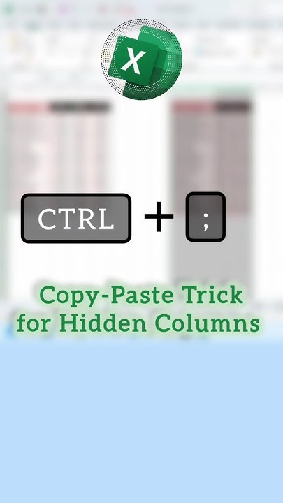 Excel copy-paste trick: Handle hidden columns like a pro! CTRL + ; - YouTube