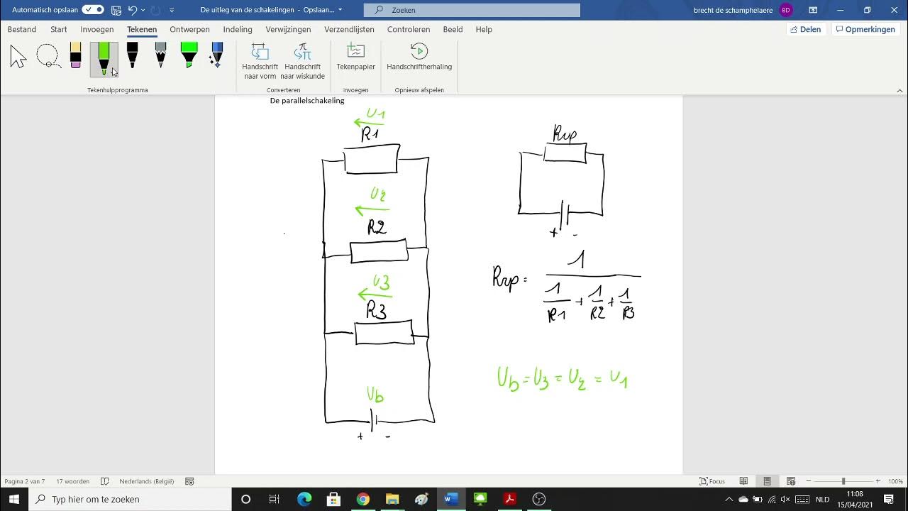 Eigenschappen van een parallelschakeling - YouTube