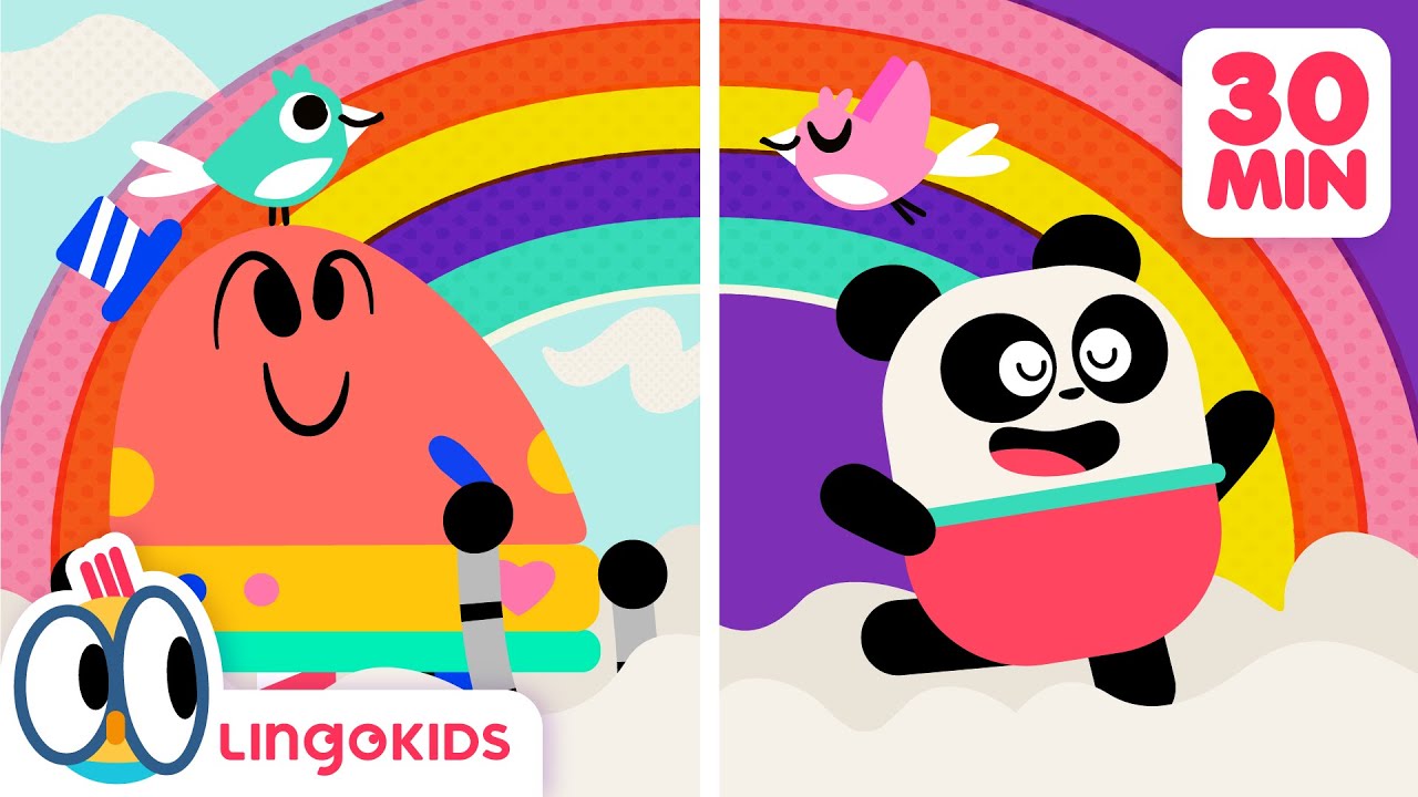 Rainbow Party 🌈🦄 Colors Songs for Kids | Lingokids - YouTube
