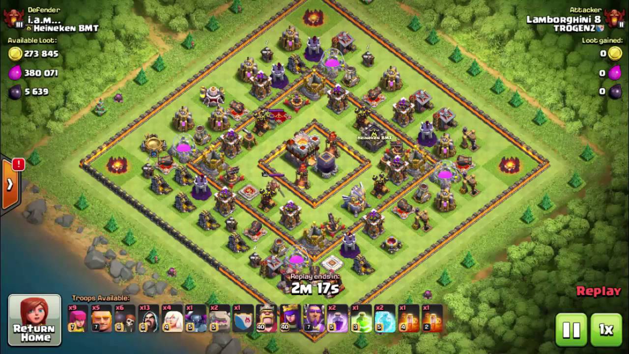 New Town hall 11 Th11 Farming Base 2016 / With Defense REPLAYS / Clash ...