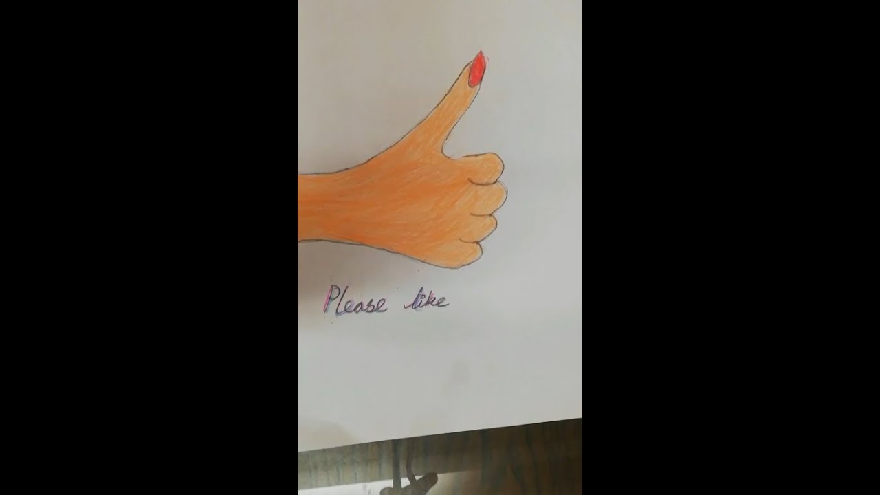 how to draw thumbs up - YouTube