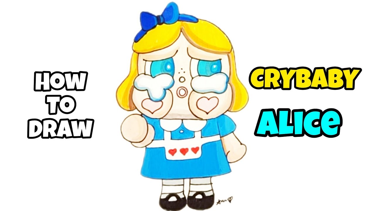 How to draw CRYBABY ALICE #popmart - YouTube