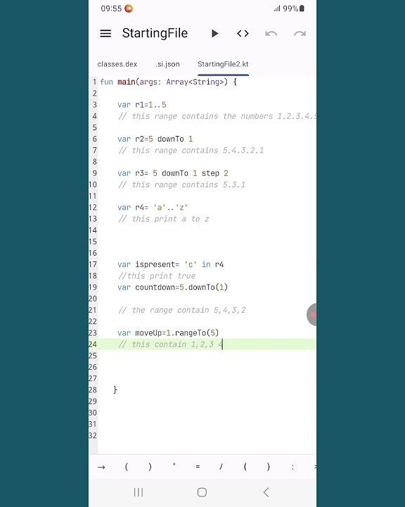 Ranges or Double Dots in Kotlin | Video 7 - YouTube