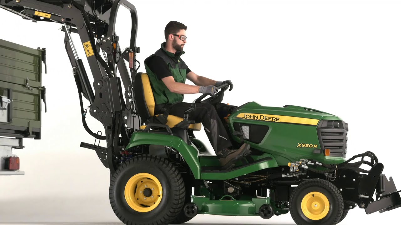 Tracteur Tondeuse Diesel Professionnel X950R de John Deere - YouTube