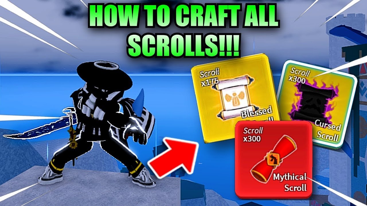 How To Craft SCROLLS in Blox Fruits Get Scrolls Fast on Blox Fruits ...