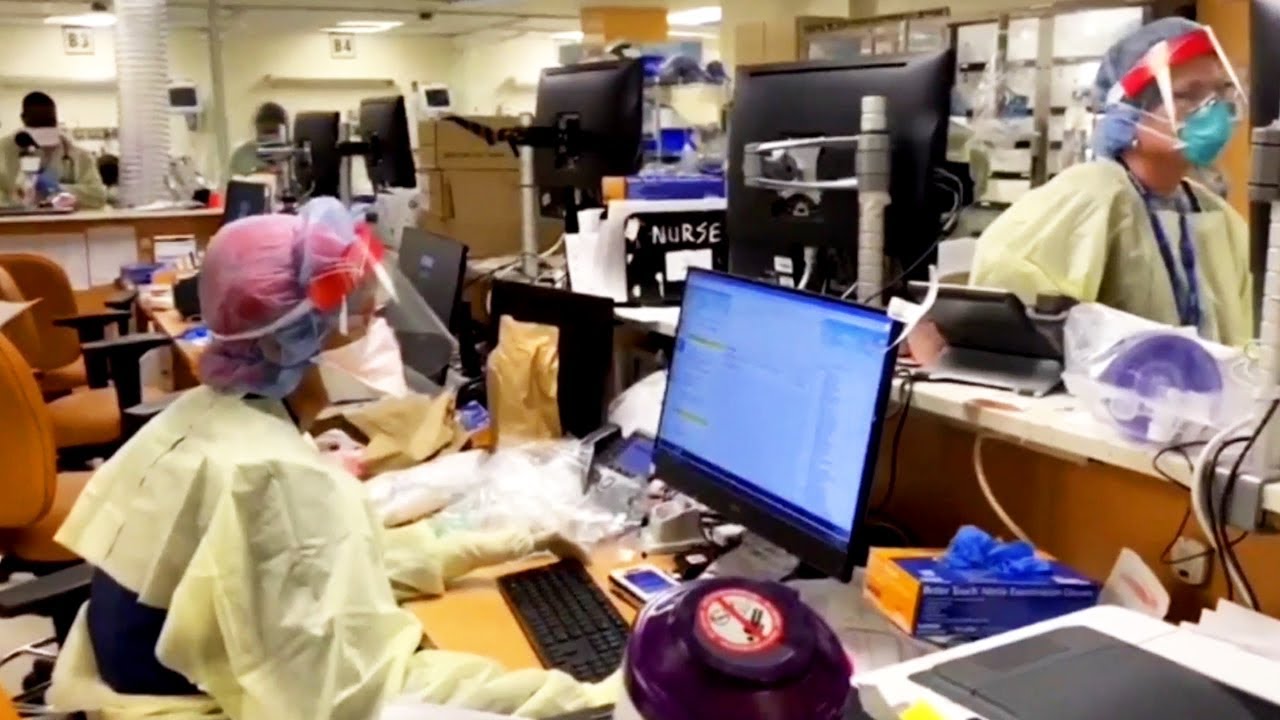Inside Hospital Overwhelmed With Coronavirus Patients - YouTube