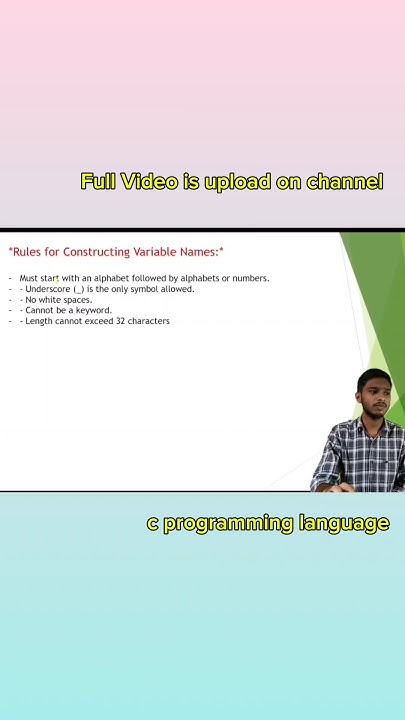 Rules of declaration of variables in C #code #shorts #viral #short #programming#education # ...