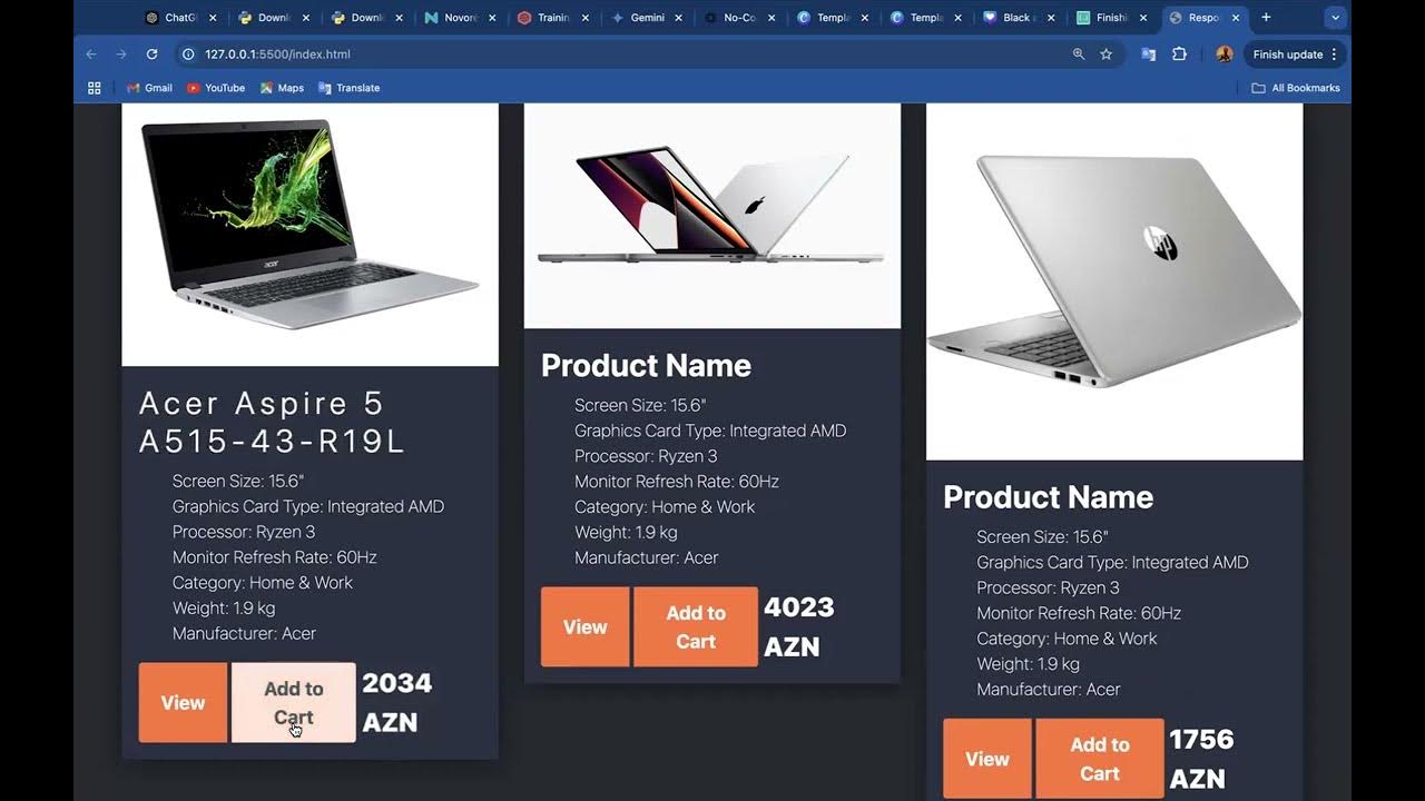 Урок 79.Responsive Product Card Design in Bootstrap 5 - YouTube