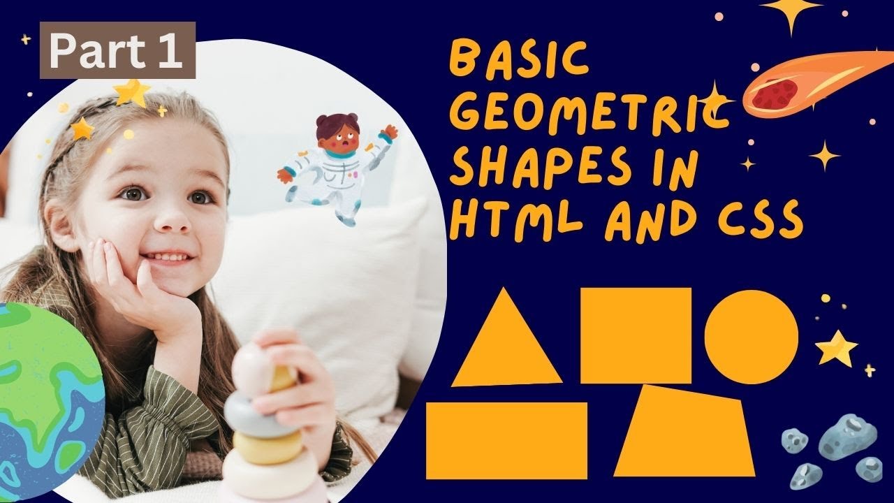 Learn Basic Shapes With Html And Css Circle Quadrilateral Triangle Rectangle Rhombus Tutorial