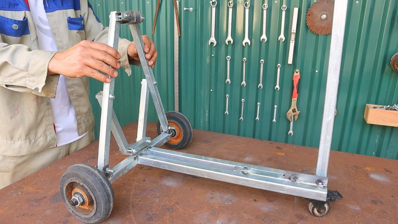 Great idea of a craftsman how to make a smart sheet metal cart / Diy ...