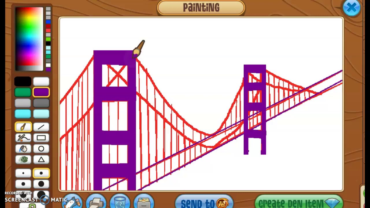 How to draw a suspension bridge! - YouTube
