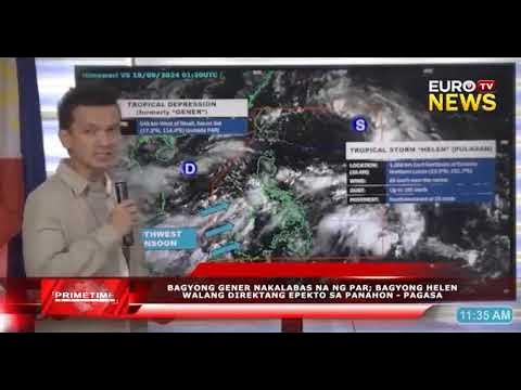 BAGYONG GENER NAKALABAS NA NG PAR; BAGYONG HELEN WALANG DIREKTANG EPEKTO SA PANAHON - PAGASA ...