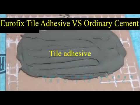 EuroFix Adhesive vs Ordinary cement. - YouTube