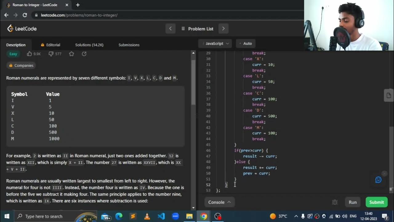 Leetcode Solutions - #13 Roman to Integer - YouTube