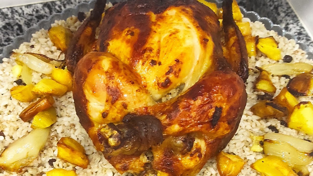 İç Pilavlı Tavuk Dolma / Fırında İç Pilavlı Tavuk Dolma - YouTube