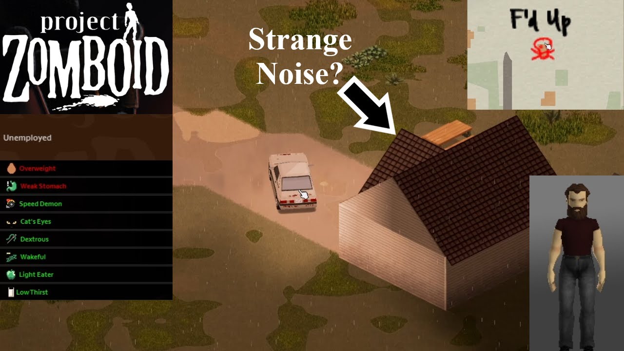 PROJECT ZOMBOID Driving Simulator! ZOMBIES Everywhere So I Can't Stop ...