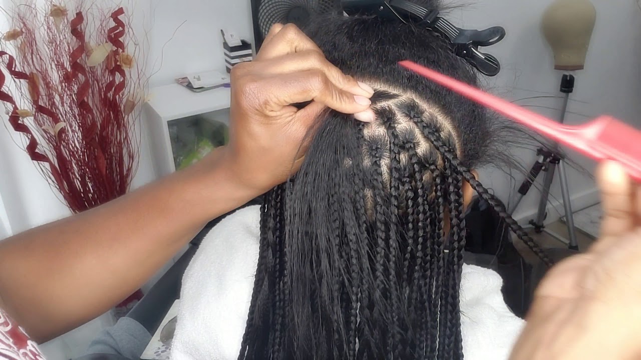 Knotless Box Braids!! // How To from Beginning!! // Tutorial - YouTube