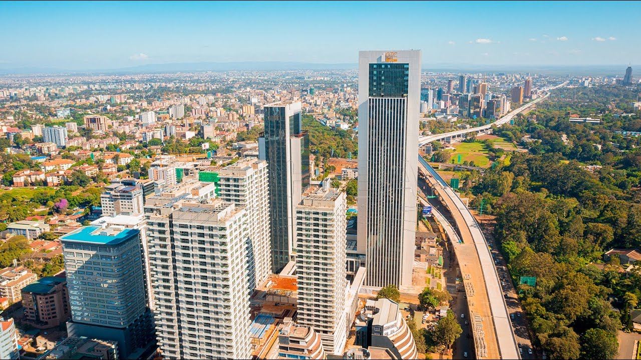 East Africa's tallest office tower-The GTC Aerial view 4K - YouTube