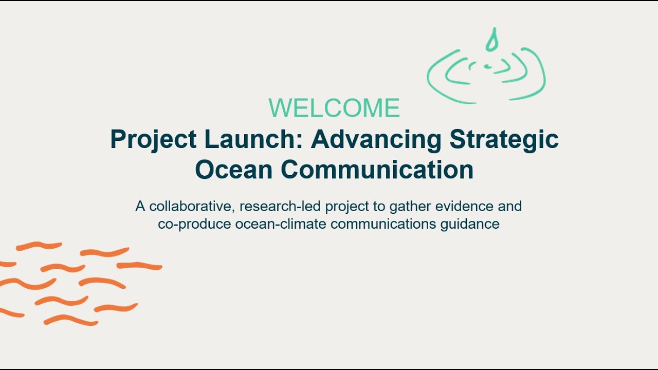 Project Launch: Advancing Strategic Ocean Communication - YouTube
