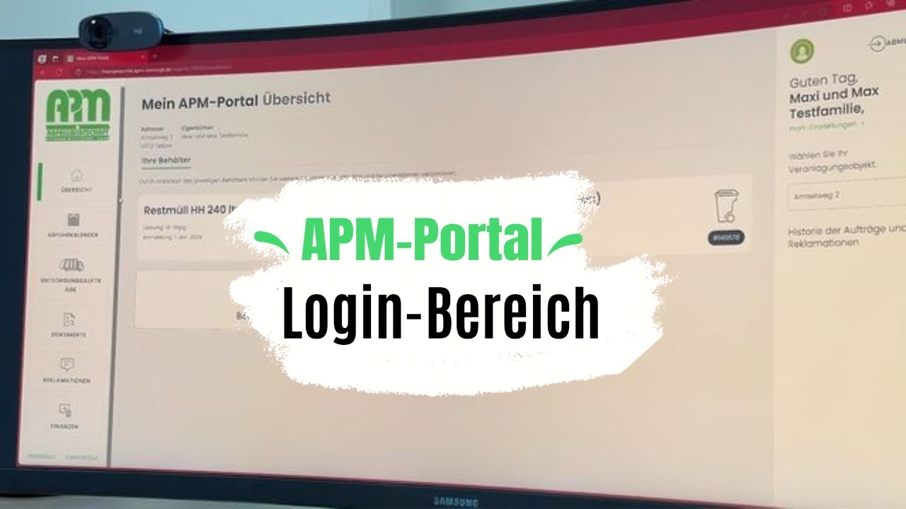 „Mein APM-Portal“: Der Login-Bereich - YouTube
