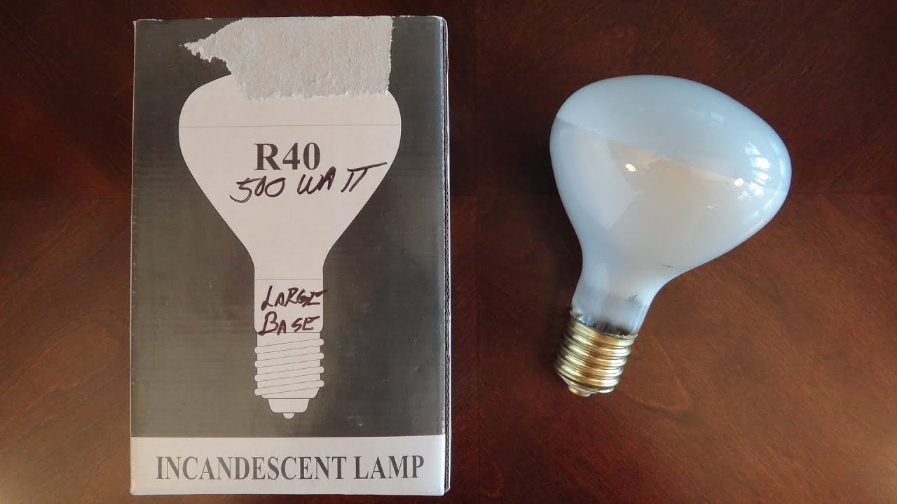 500watt R40 Incandescent Flood Light Bulb - YouTube