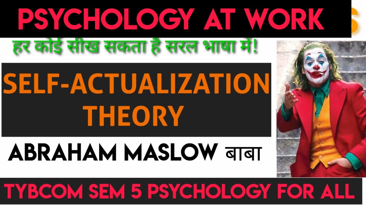 Abraham Maslow Self Actualization theory Organisation Behavior ...
