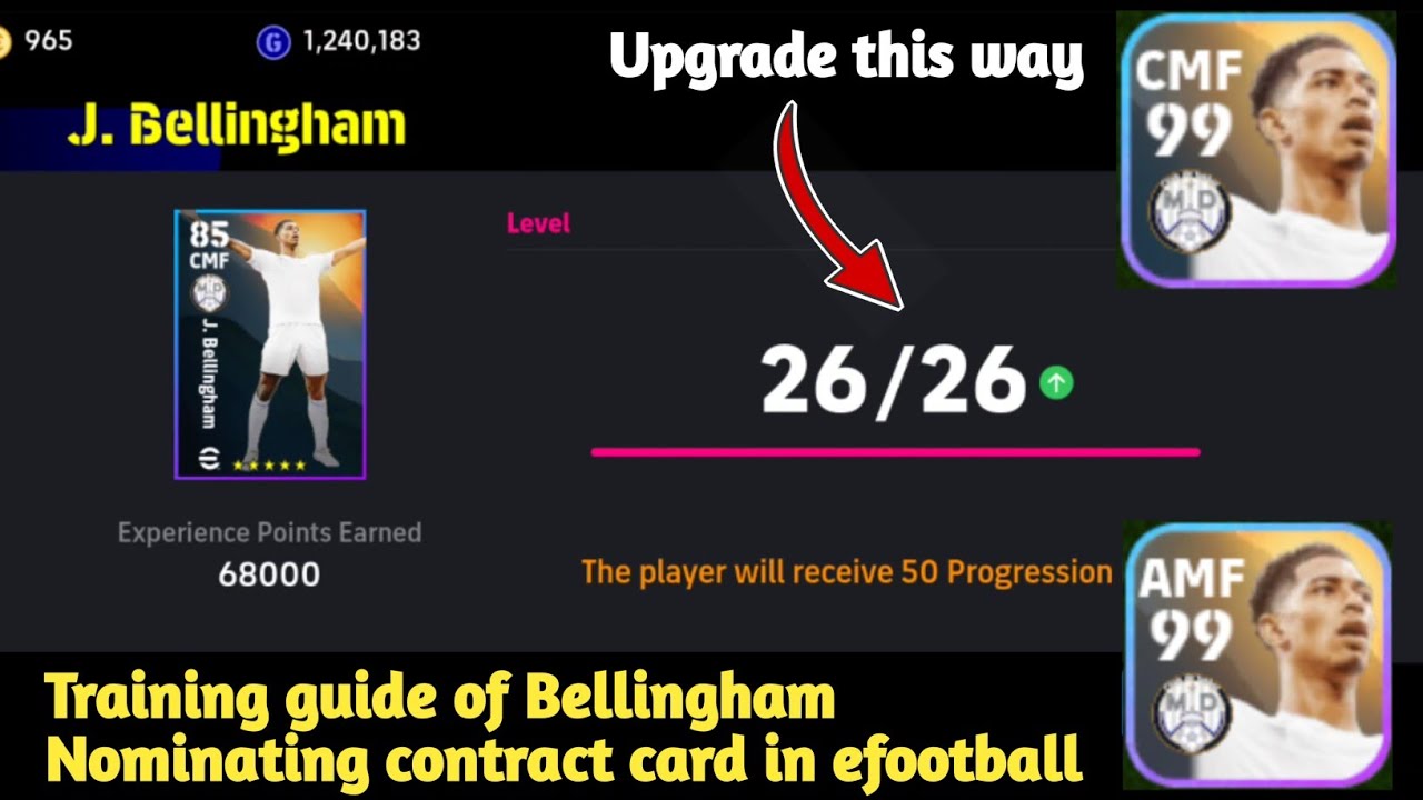 How to train Bellingham five star Nominating contract card in efootball ...